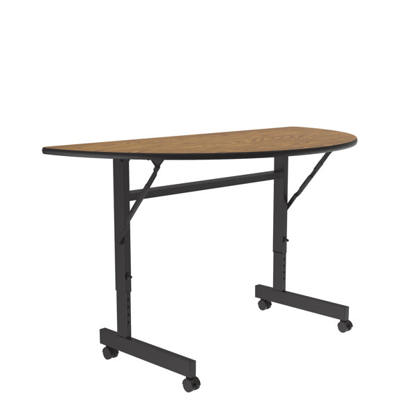 Correll, Inc. Rectangle 4 Person Height Adjustable Flip Top Training Table with Casters | Wayfair